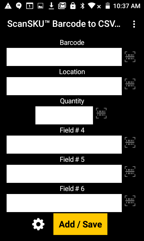 Barcode to CSV (Spreadsheet) - ScanSKU